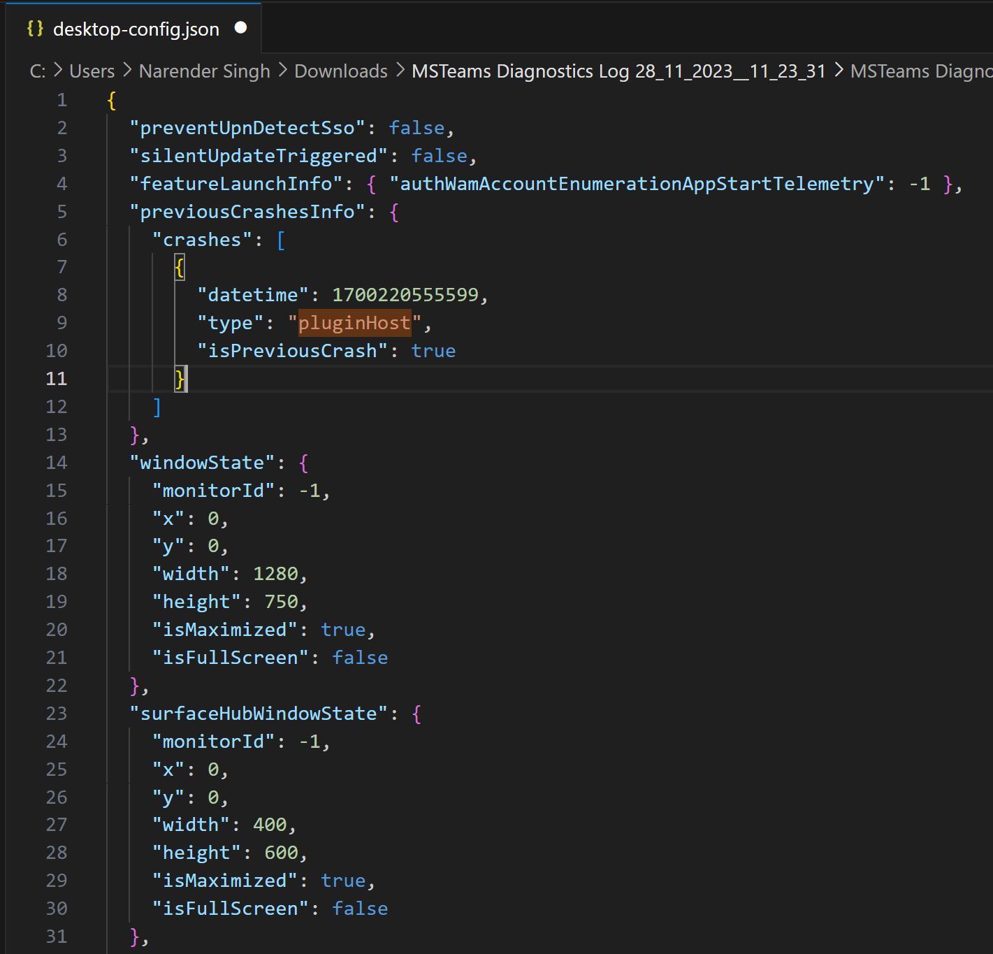 The MS Teams custom personal app continues to display a spinning ...